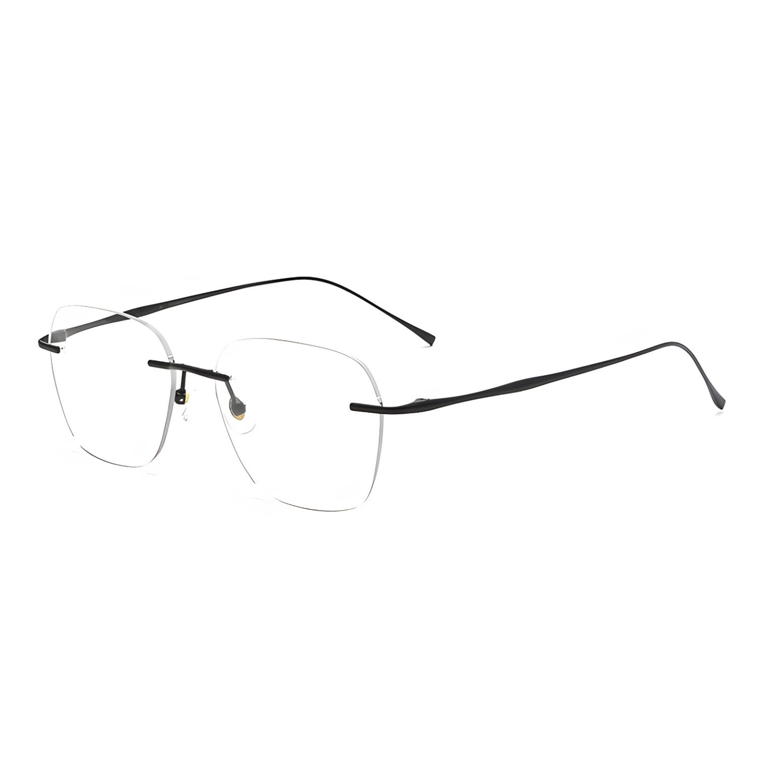 Stylish Titanium Square Aviator Rimless Frames | Titanium Optix