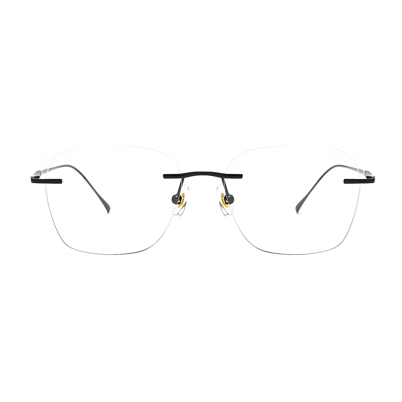 Stylish Titanium Square Aviator Rimless Frames | Titanium Optix