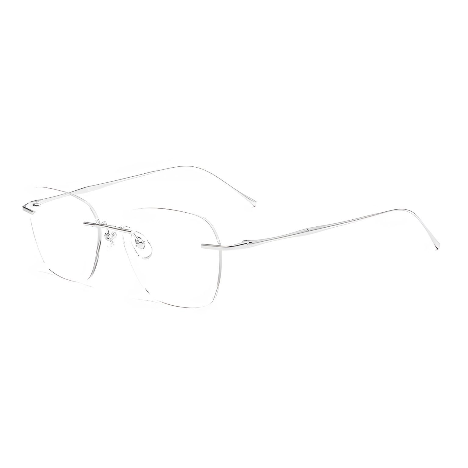 Stylish Titanium Square Aviator Rimless Frames | Titanium Optix